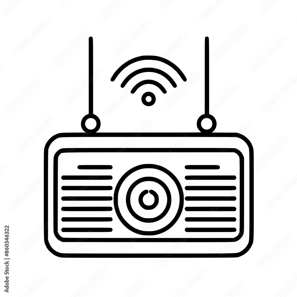 Radio icon, technology icon, communication icon, music icon, broadcast ...