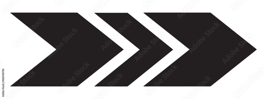 Fast Forward Arrow. Move forward arrow vector. Dynamic moving arrow ...