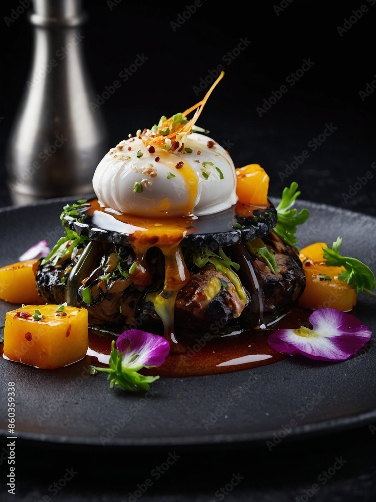 Delicious Michelin starred dinner meal at fine dining restaurant ...