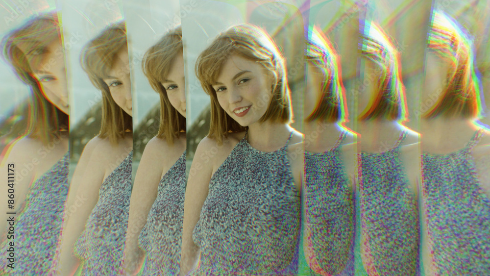 Lines Multiscreen Prism Lens Effect with Chromatic FX Stock Template ...