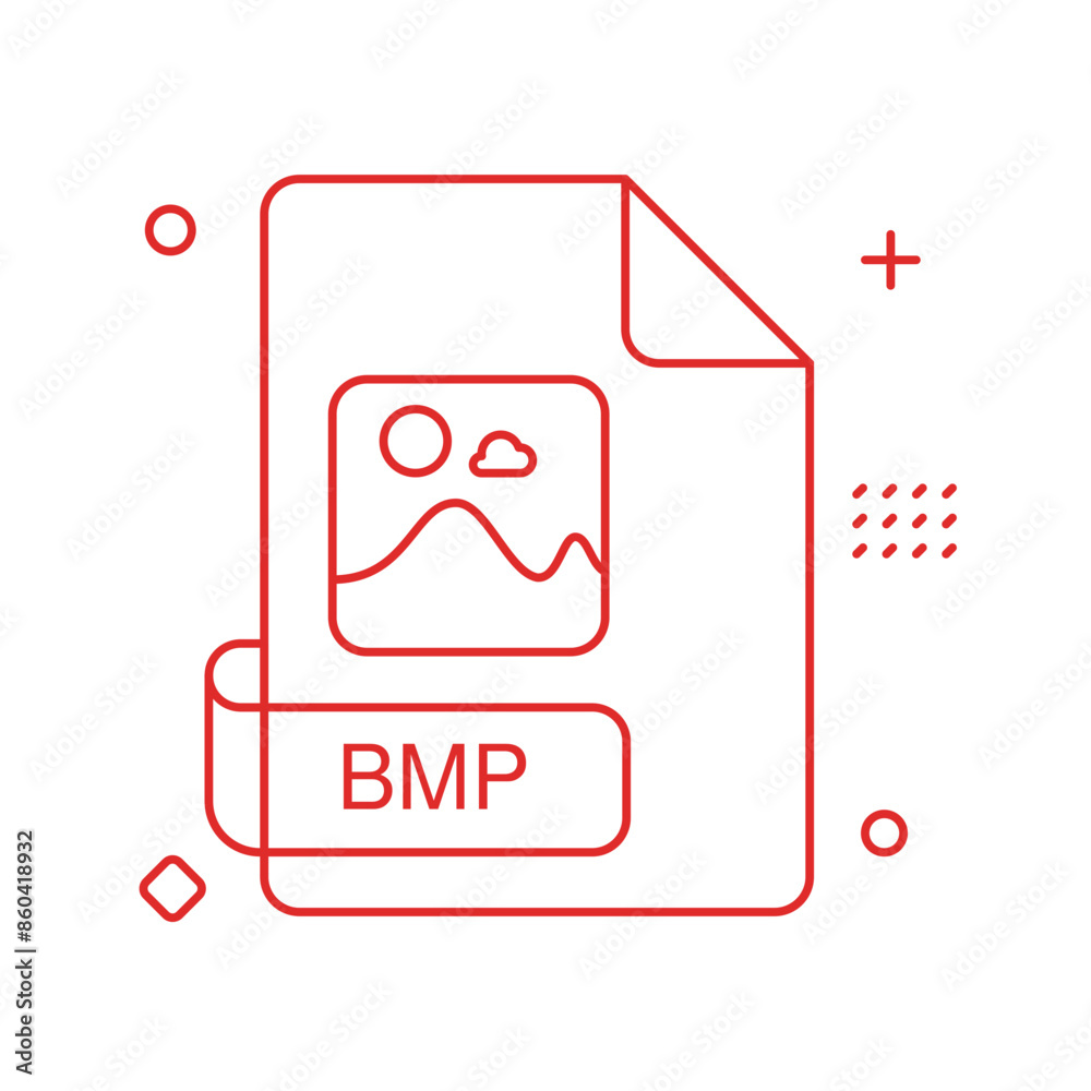 bmp file type icon in outline detailed style Stock Vector | Adobe Stock