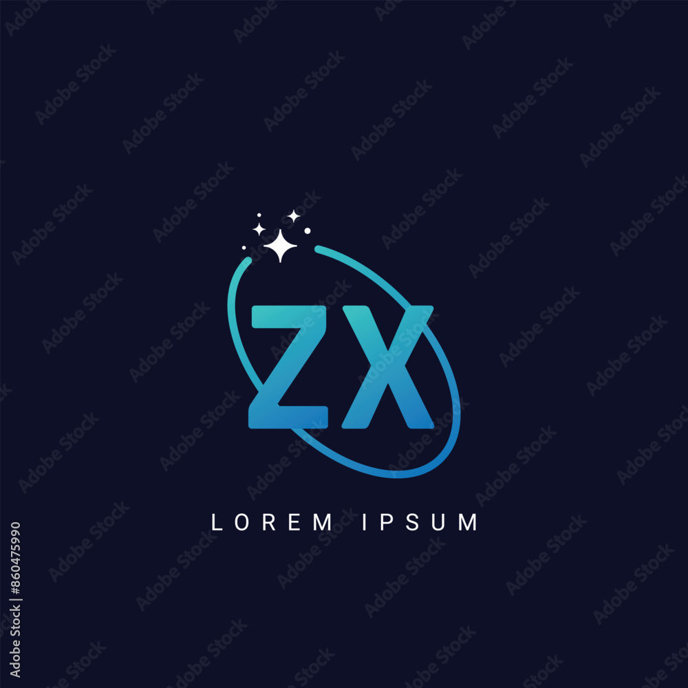 Alphabet letter ZX XZ unique logo vector template illustration Stock ...