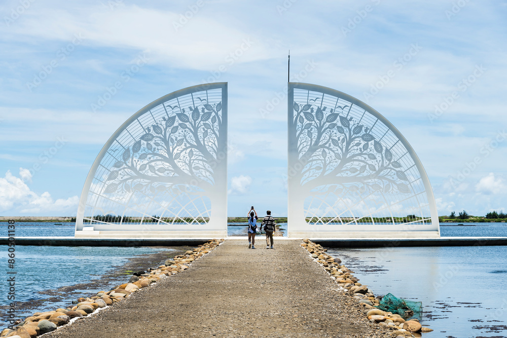 Tainan, Taiwan- June 20, 2024: Beautiful Tree of Life installation art ...