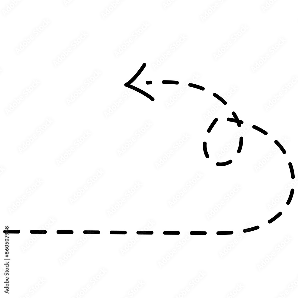 Dashed Line Direction. Zigzag arrow stripes design with dotted lines on ...