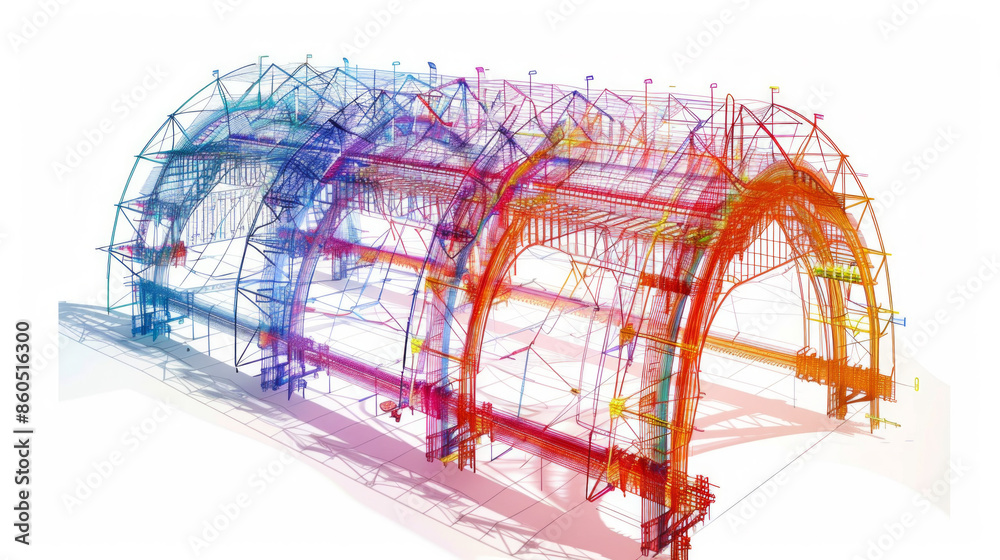 Finite Element Analysis Fea Software For Predicting Structural Behavior Isolated On White