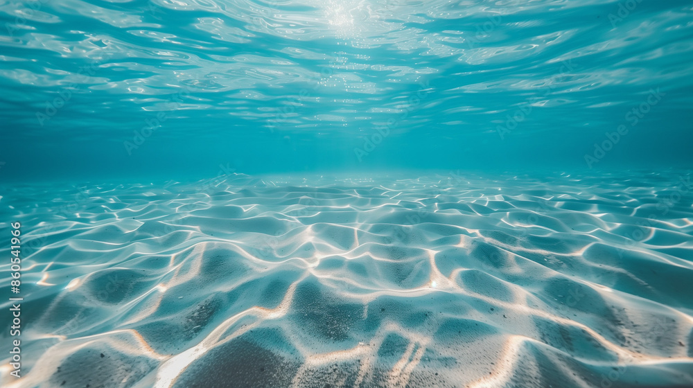 underwater scenery in shallow water with sea sand, created with ...