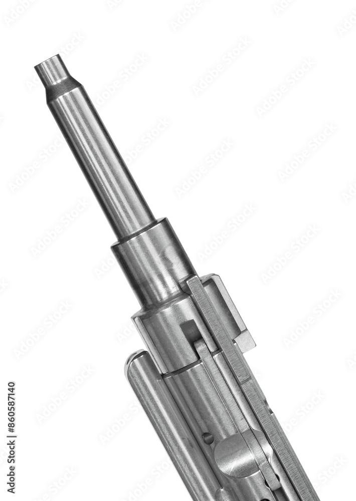 Chamber side of a rimfire conversion for an assault rifle Stock Photo ...