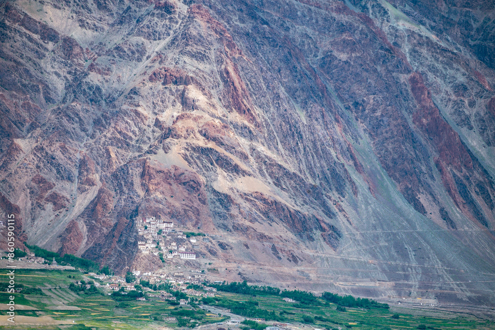 Karcha Monastery in Zanskar, Himalayas mountains, Ladakh, India Stock ...