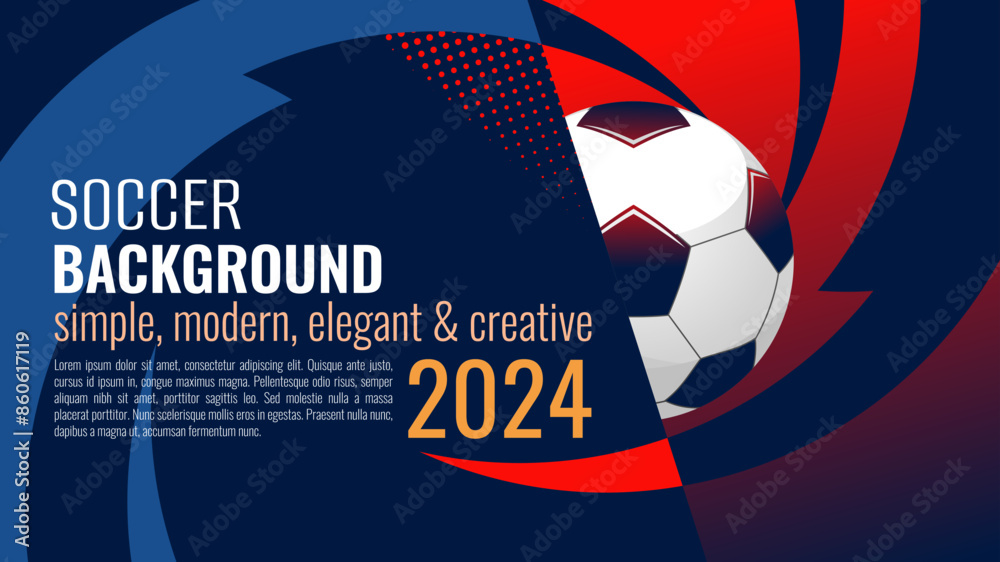 Modern and creative soccer background. Soccer football design. Soccer ...