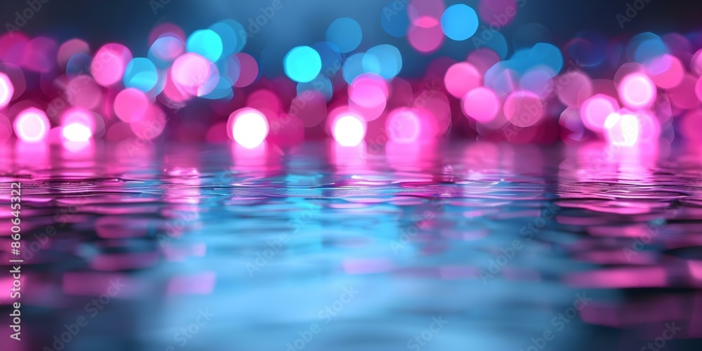 Pink and blue neon lights on abstract digital wallpaper background ...