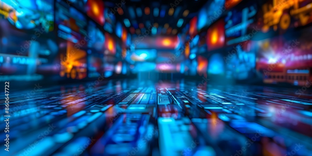 Displaying TV Screens Showing Various News Channels for an Engaging ...