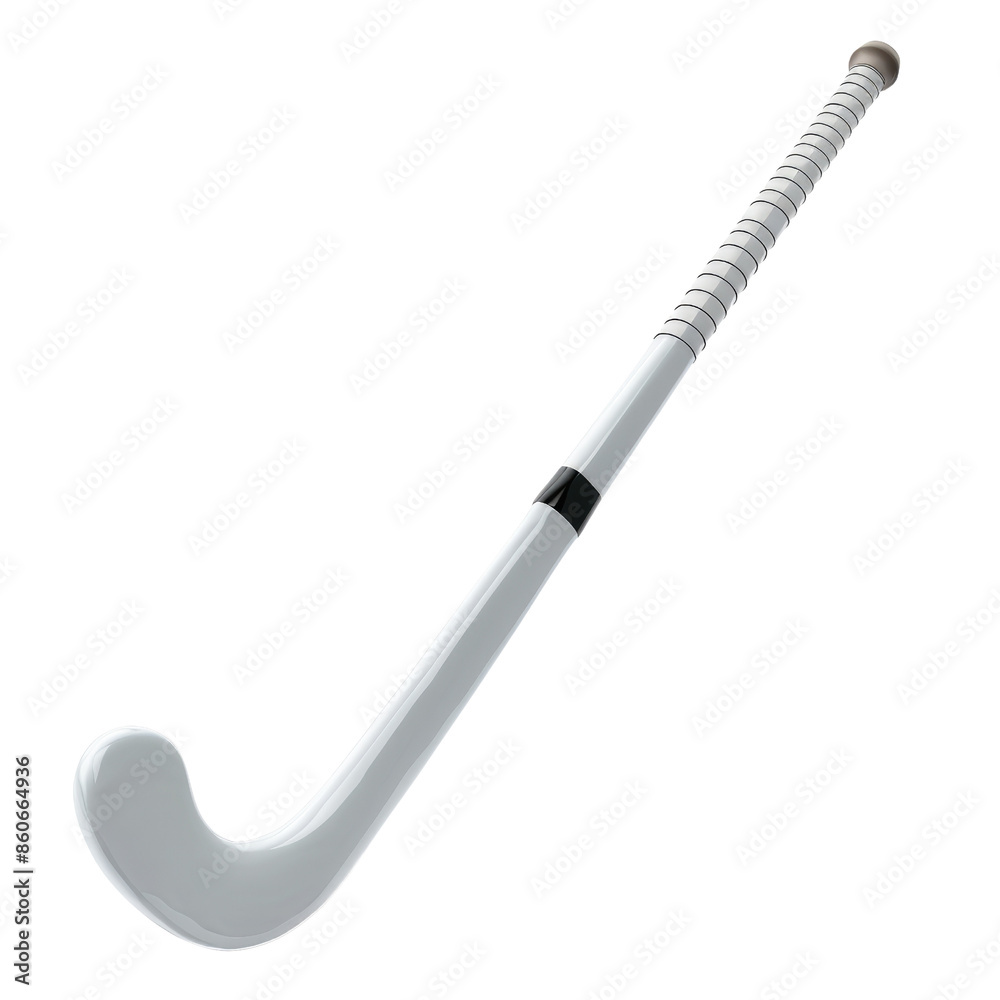 High-quality image of a white field hockey stick with a wrapped handle ...