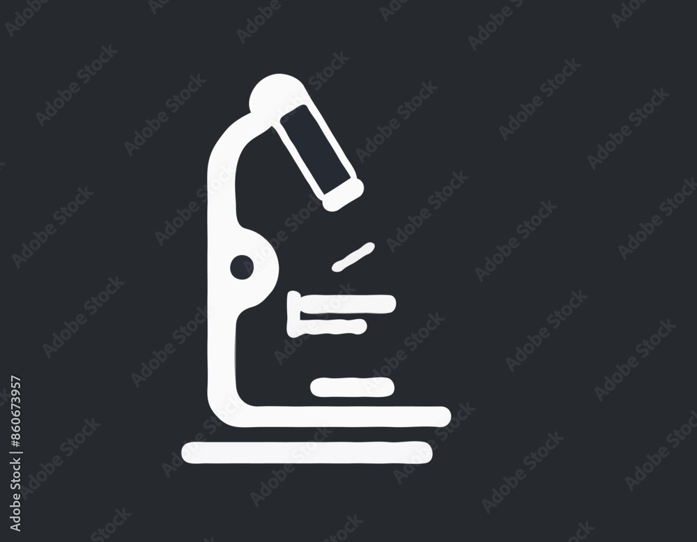 Microscope solid icon. Scientific microscope glyph style pictogram on white background. Pharmacy ...
