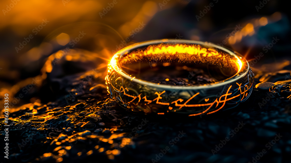 Macro Photography, 'One Ring' illuminated by a clear single ray of ...