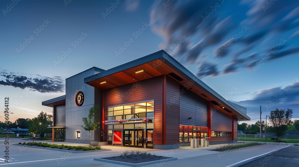 fire station built entirely from fire-resistant fiber cement siding ...