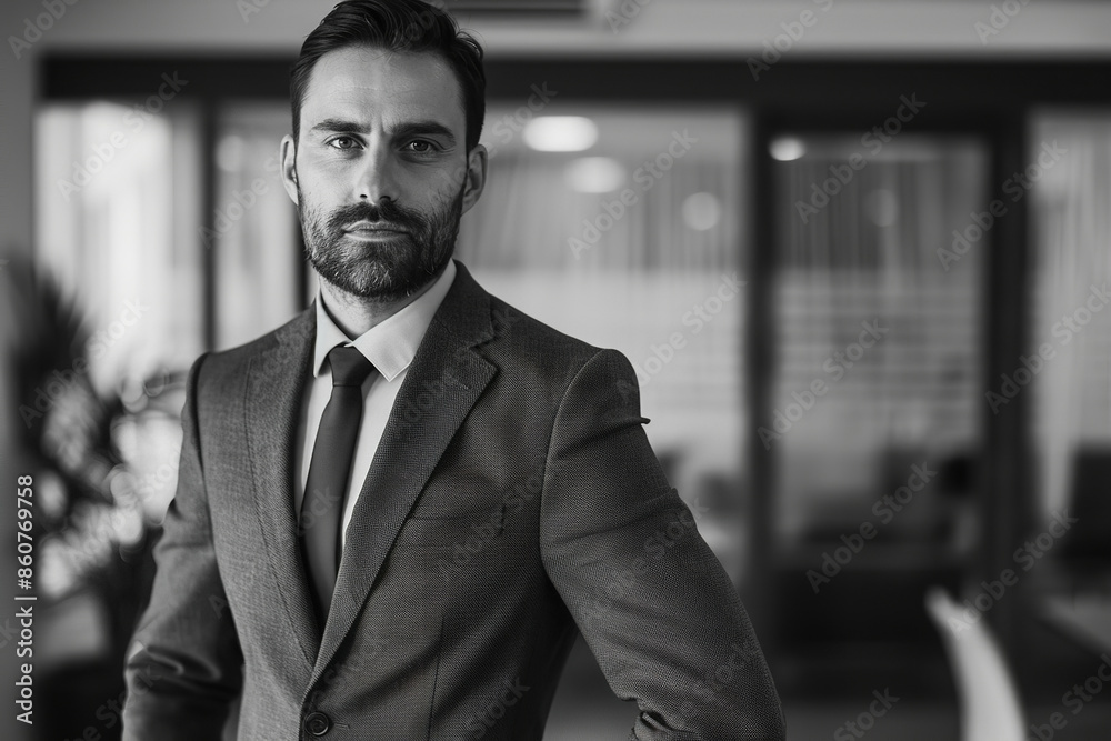 The confident office manager exudes leadership and professionalism in ...