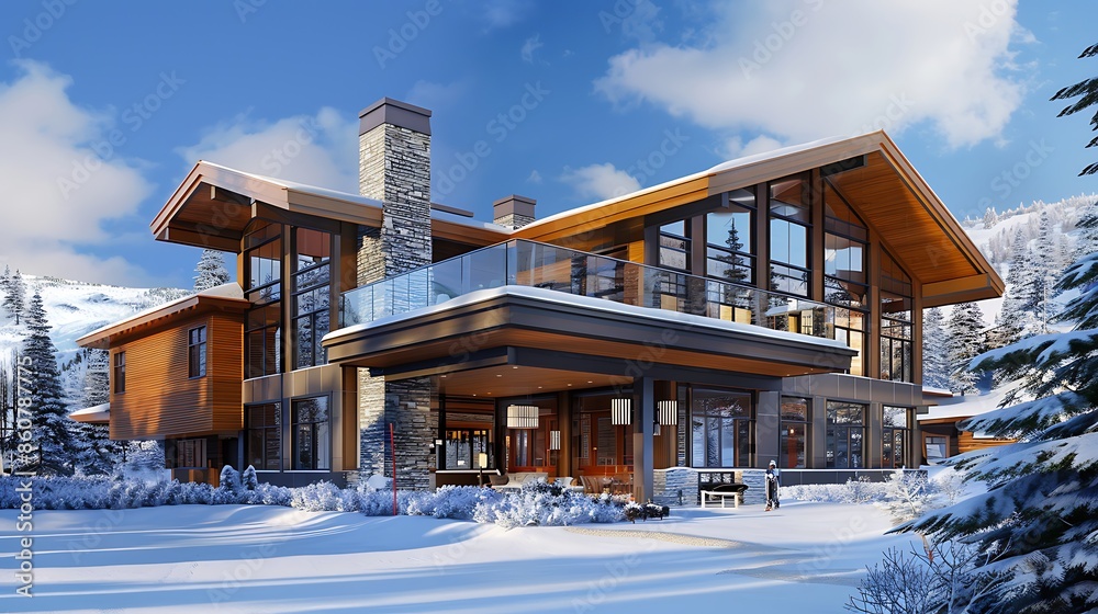 ski resort lodge updated with fire-resistant fiber cement siding ...