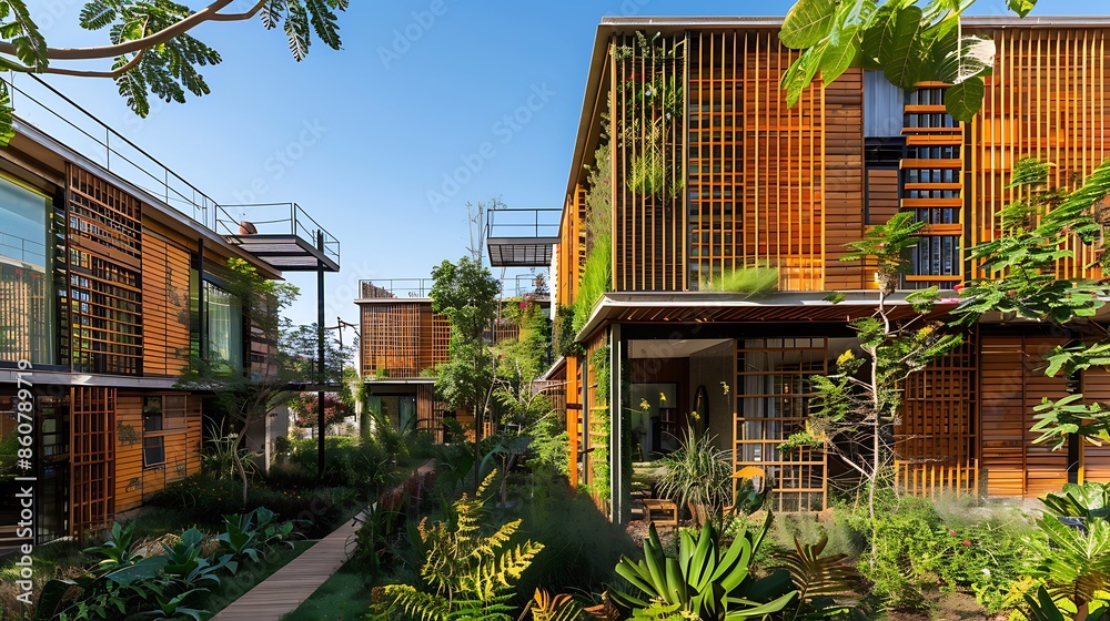 sustainable housing complex with wooden rain screens that naturally ...