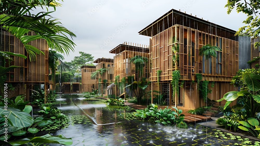 sustainable housing complex with wooden rain screens that naturally ...