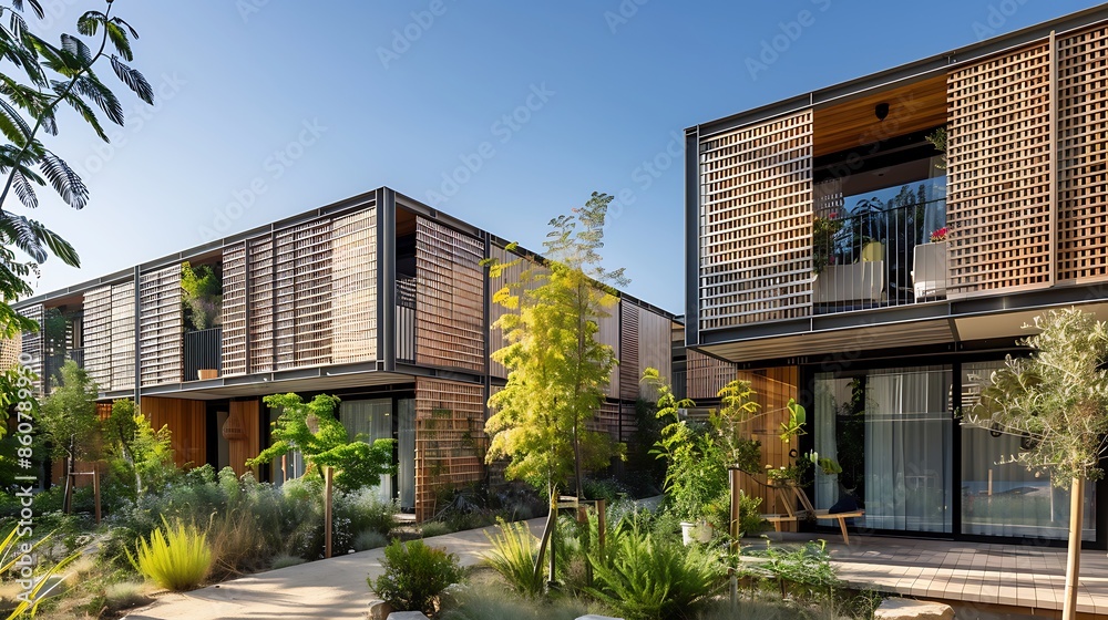 sustainable housing development with each home featuring a unique ...