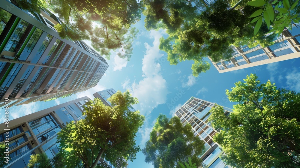 Design of amazing trees and shrubs from the bottom or ground view ...