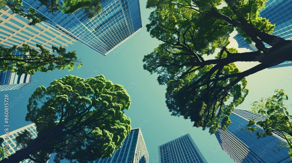 Design of amazing trees and shrubs from the bottom or ground view ...