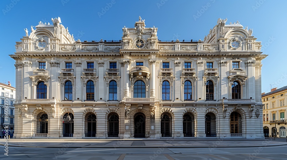 grand off-white opera house, its fa? section ade a masterpiece of ...
