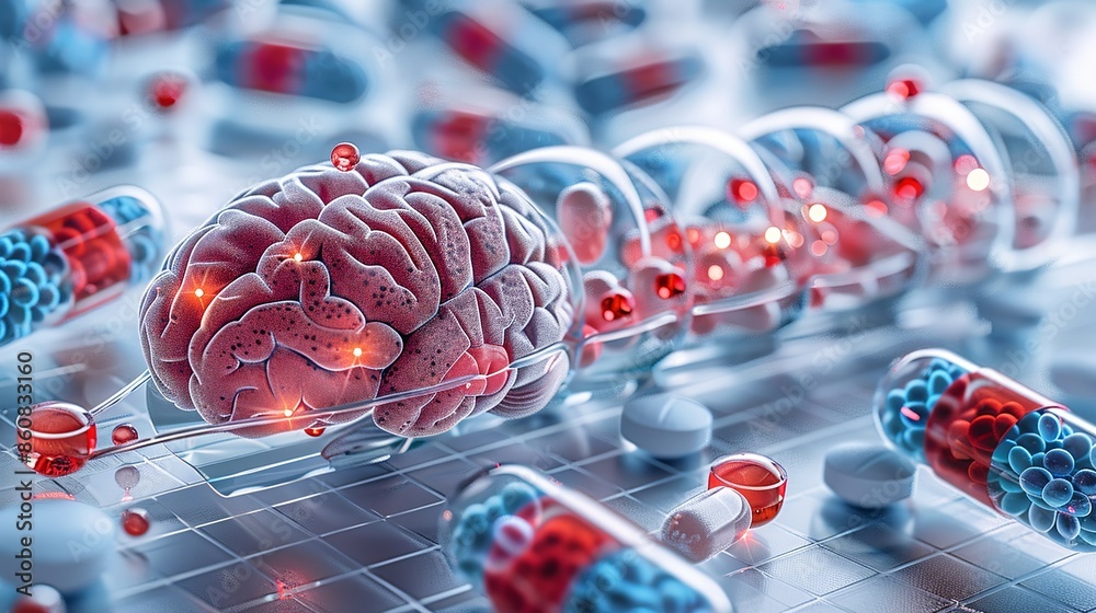 Antidepressant Mechanism: Design an educational illustration showing ...