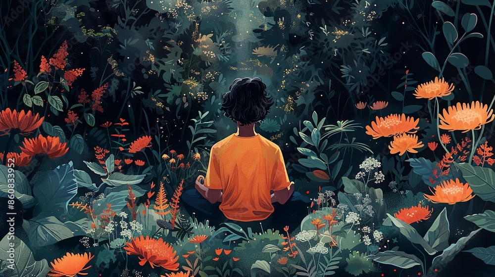 Managing Anxiety: Design an illustration that depicts various ways to ...