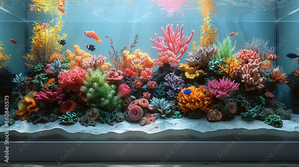Fotografie, Obraz Visualize marine aquarium setups with illustrations ...
