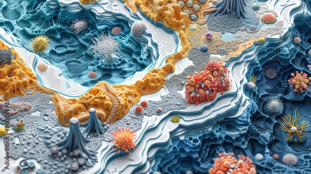 the process of human tissue repair, showing cell proliferation ...