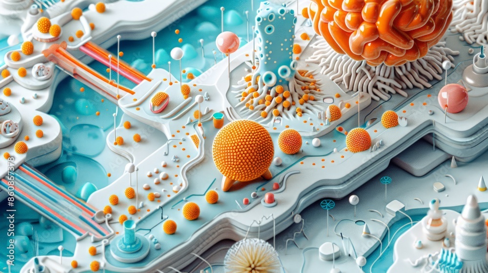 the process of human cellular energy production, showing ATP synthesis ...