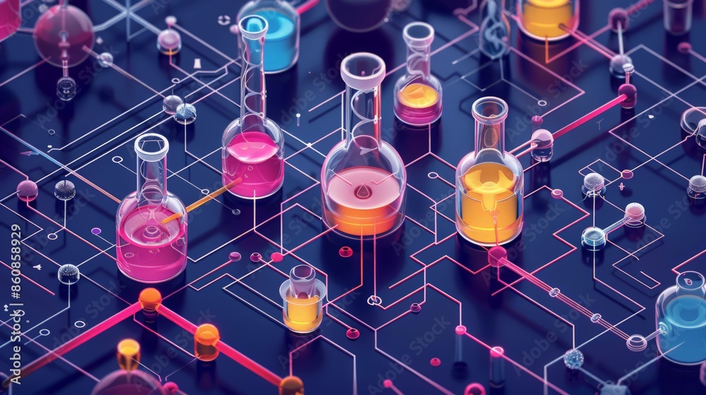 the process of chemical titration, showing titrant addition, endpoint ...