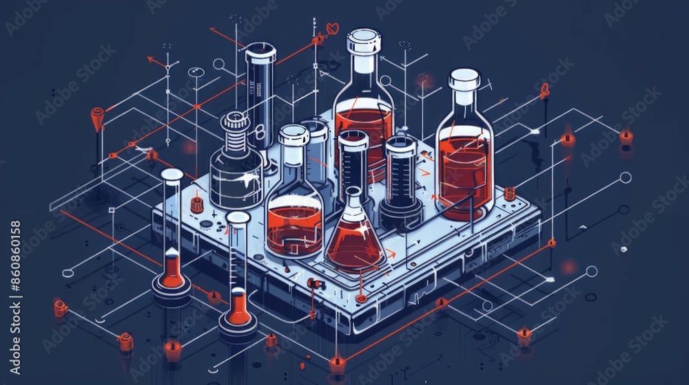 the process of chemical titration using redox reactions, showing ...
