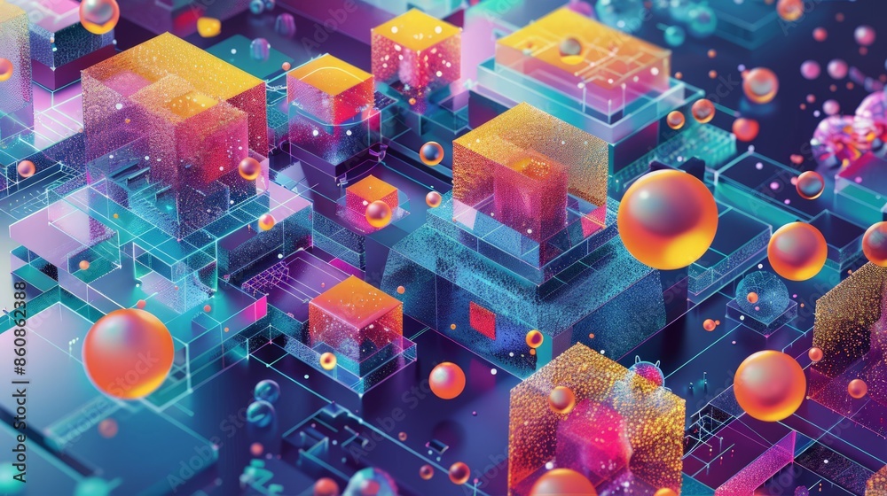 ภาพประกอบสต็อก the process of crystallography, showing crystal lattices ...