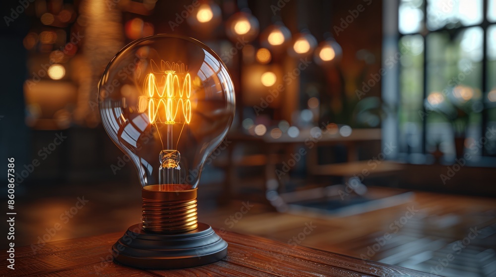 Illuminating the Path to Success - 3D Render of Light Bulb with ...