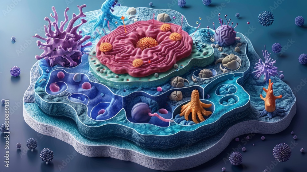 the process of cell apoptosis, showing cell shrinkage, chromatin ...