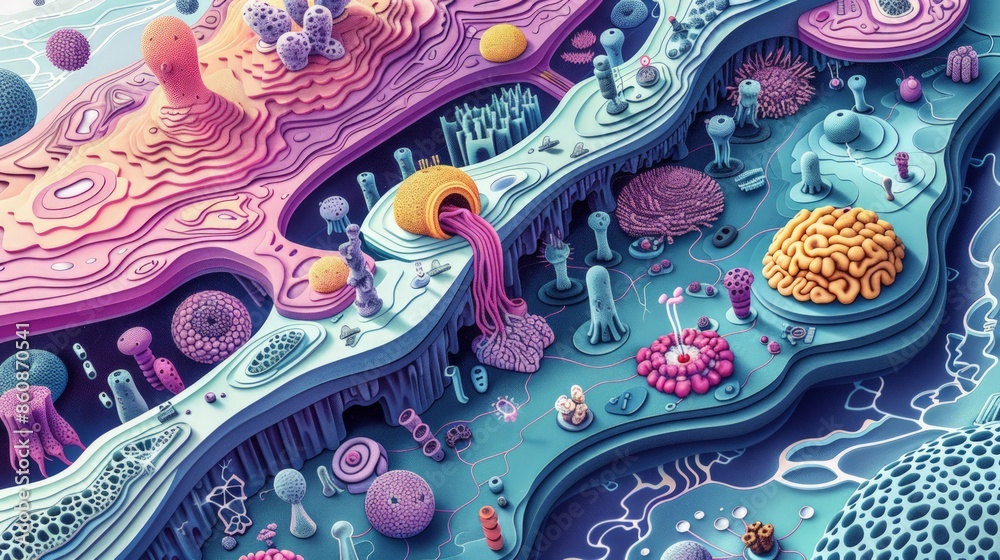 ภาพประกอบสต็อก the process of human hormone regulation, showing ...