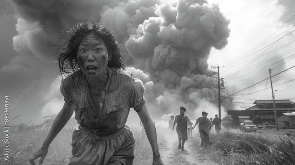 Catastrophic event - atomic explosion and horrific aftermath ...