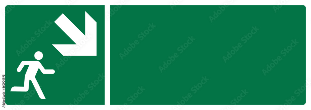 iso emergency and first aid safety signs evacuation route your custom ...