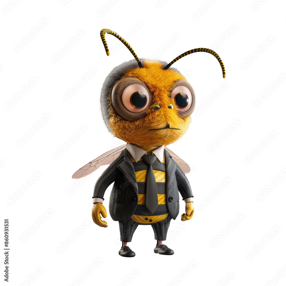 animal crossing of anthropomorphic Bee as businessman, full body ...