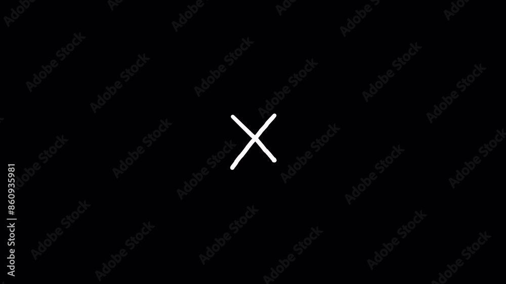 Hand drawn check marks and wrong marks animation background video with ...