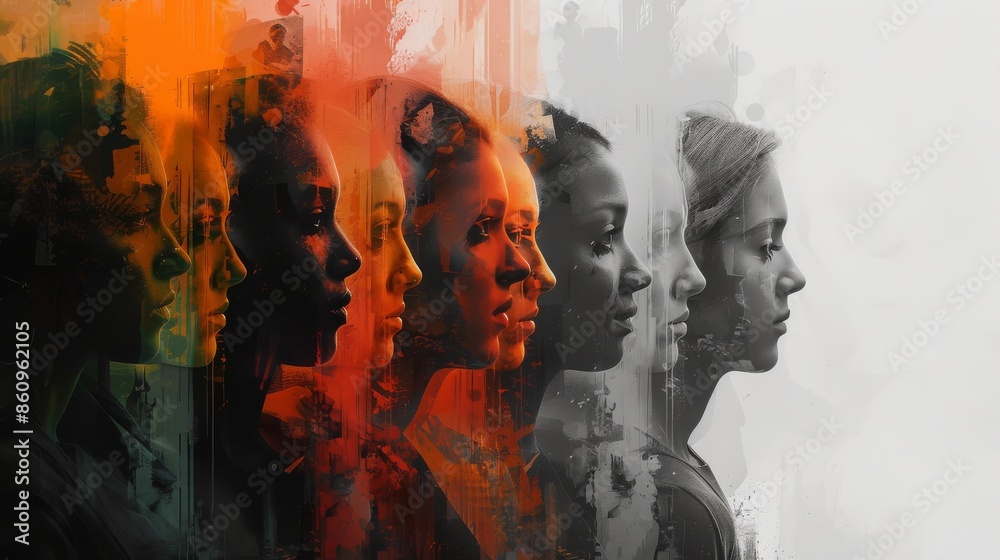 Human Factors in AI: Diverse People Visualized in Black and White with ...