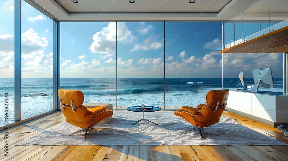 Ocean view home residential property. Modern luxury ocean front beach ...