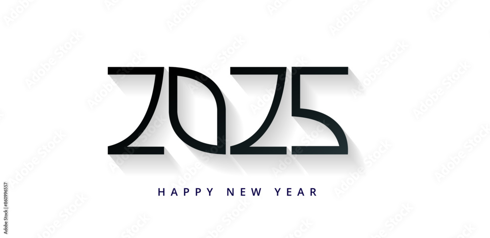 Modern 2025 Typography Design Vibrant and Bold Graphics for Cards ...