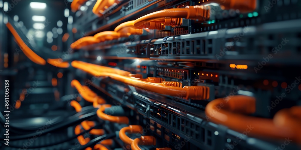 wallpaper server room data center cable LAN UTP, RJ45, cable optic, background, router, link ...