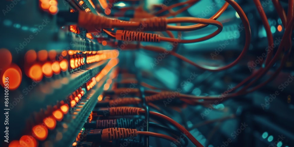 wallpaper server room data center cable LAN UTP, RJ45, cable optic ...