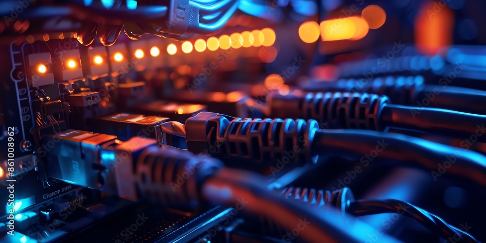 wallpaper server room data center cable LAN UTP, RJ45, cable optic ...