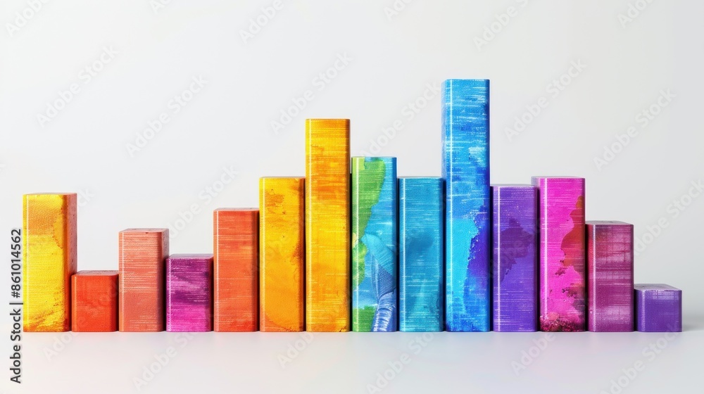 A 2D bar chart comparing the quarterly revenue of different product ...