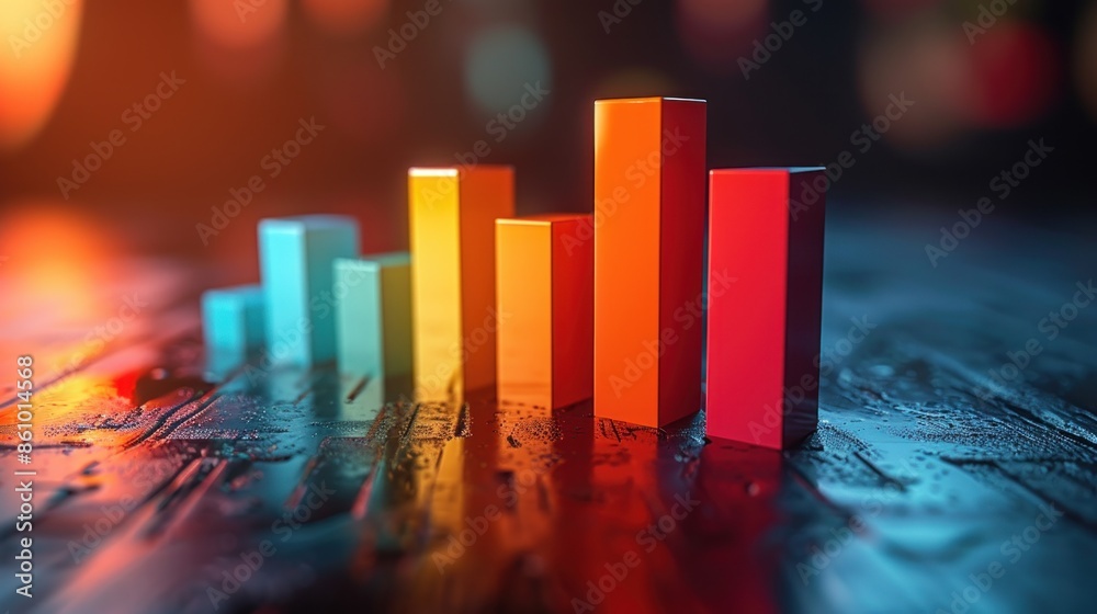 Visual representation of a 2D bar chart highlighting the annual ...